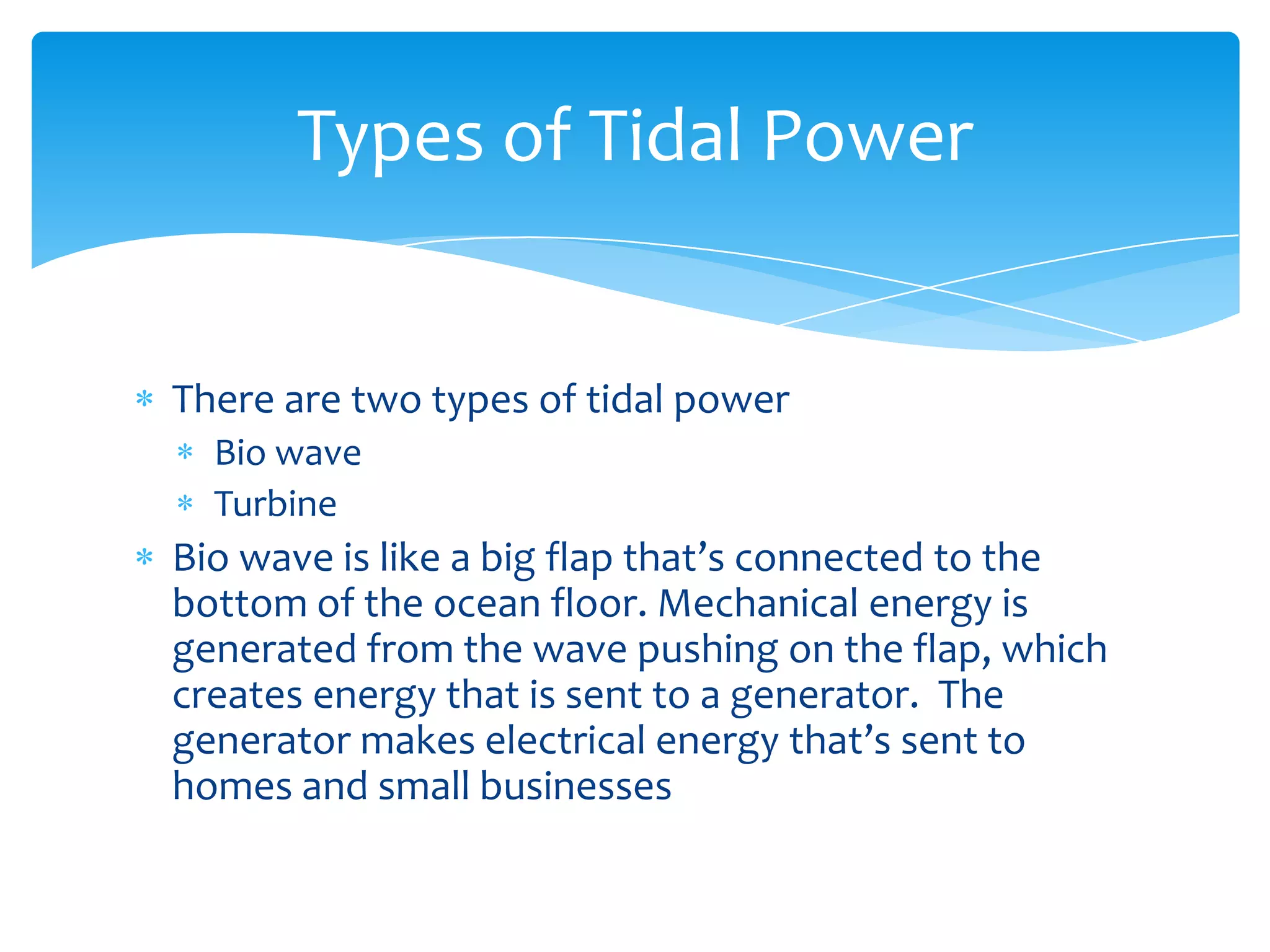Tidal and Wave Power | PPTX
