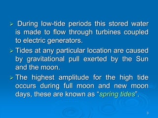 Tidal Power Development - Modes of operation | PPT