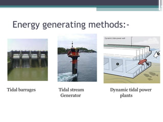 Tidal power generating method ppt | PPTX | Power and Energy Industry ...