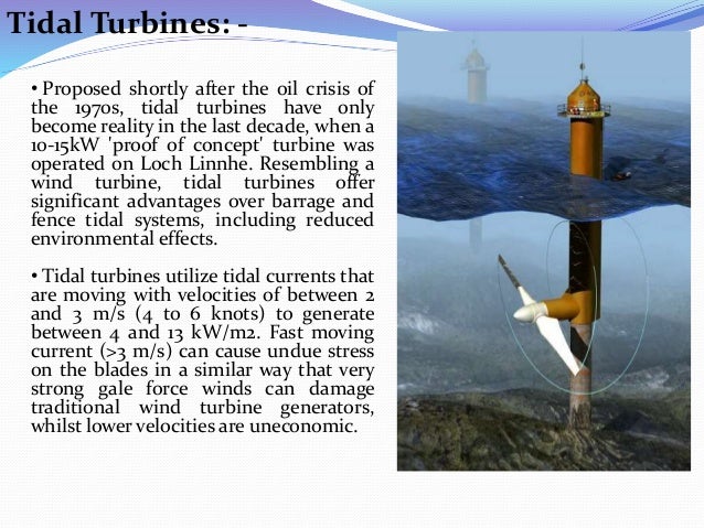Tidal power generation