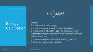 Tidal power plant | PPTX