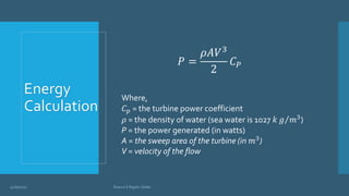 Tidal power plant | PPTX