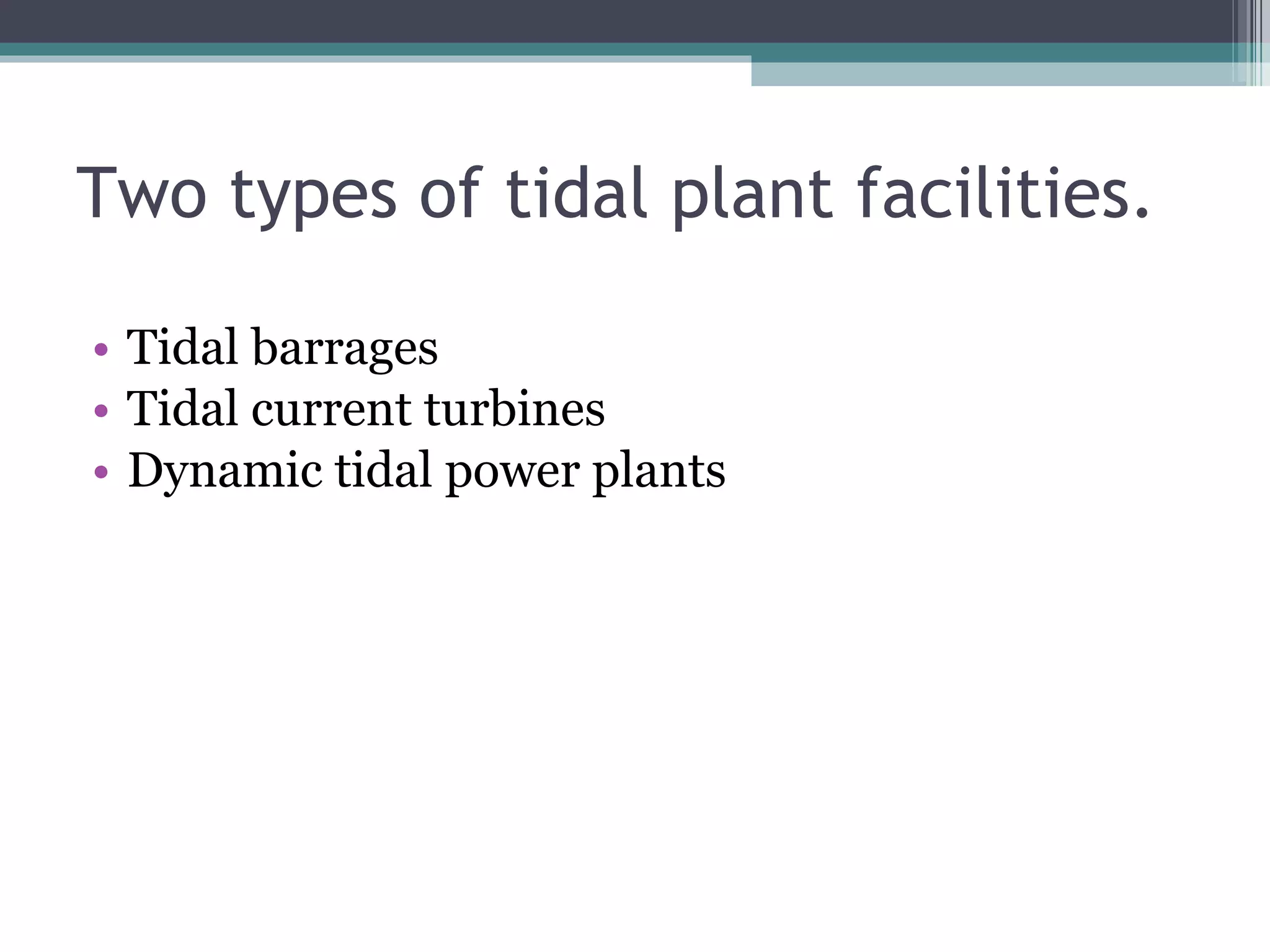 Tidal power plants | PPT