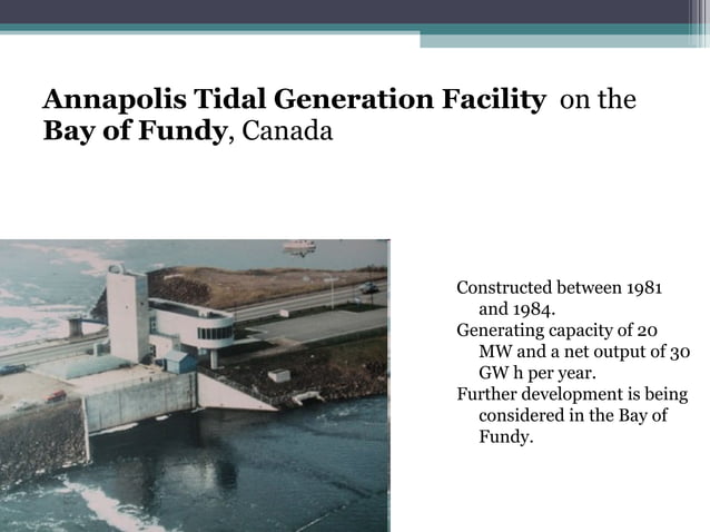 Tidal power plants | PPT | Geology | Science