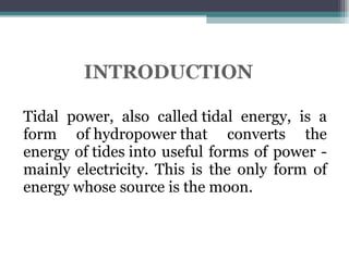Tidal power plants | PPT