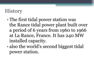 Tidal power plants | PPT