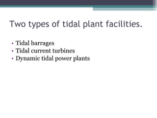 Tidal power plants | PPT