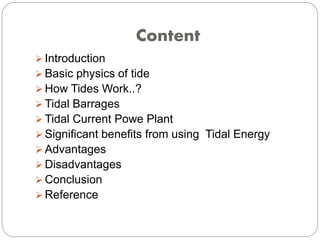 Tidal power Plant | PPTX