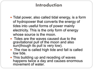 Tidal power Plant | PPTX