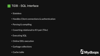 TiDB in a Nutshell - Power of Open-Source Distributed SQL Database - Mydbops | PPT