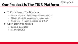 TiDB Introduction - Boston MySQL Meetup Group | PPT