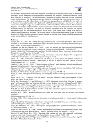 Tide generated sedimentary structures, lithofacies and particle size distribution proxies to the ...