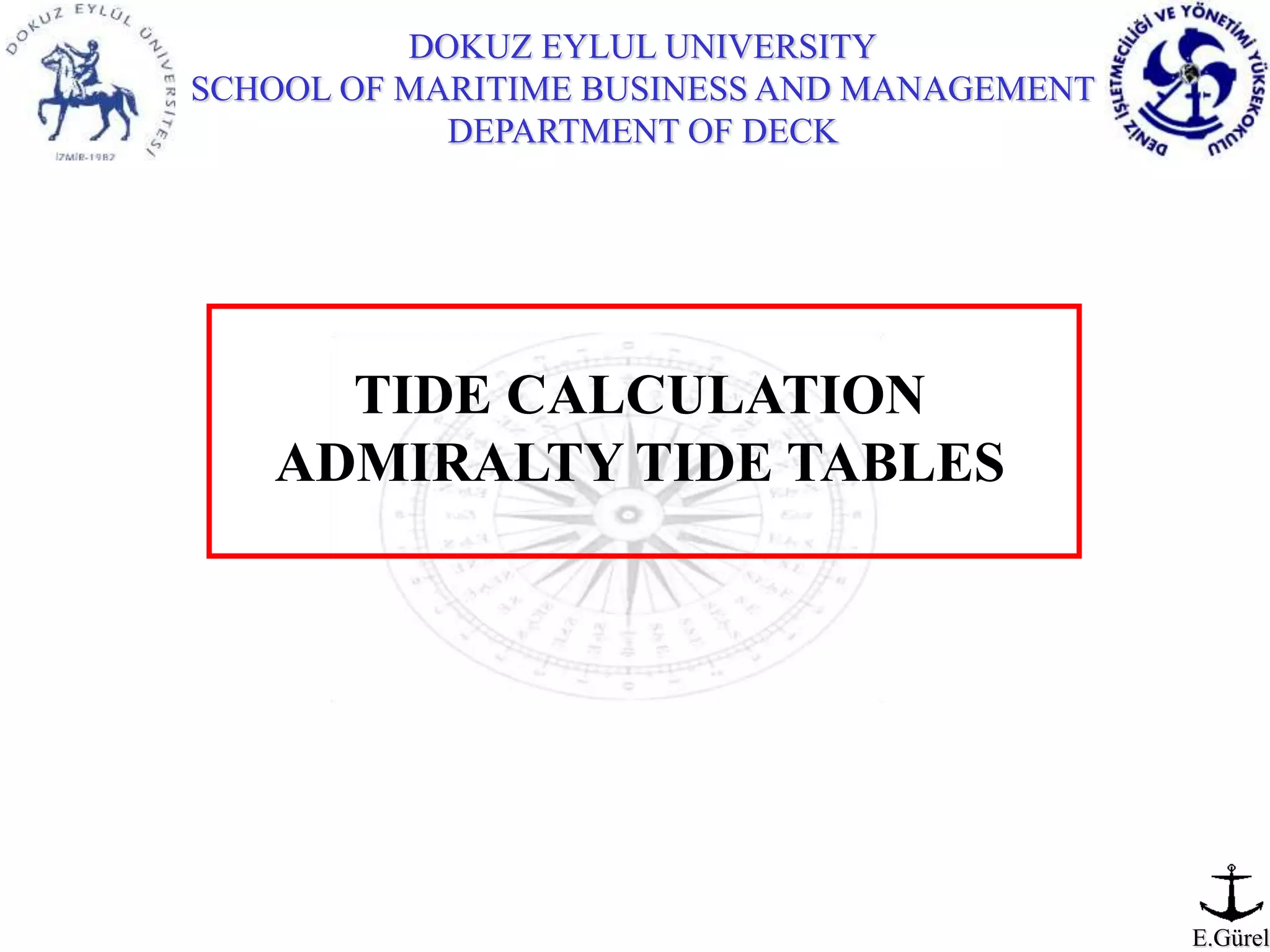 Tide calculation b&am tide table | PPT