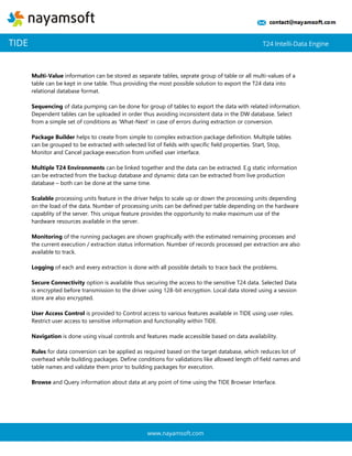 Tide data warehousesolutionfort24_nayamsoft_flyer | PDF