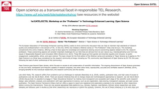 Open Science: EATEL and the case of the TIDE_UPF research group | PPT