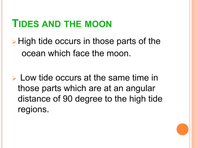 Tides | PPTX | Geography | Science
