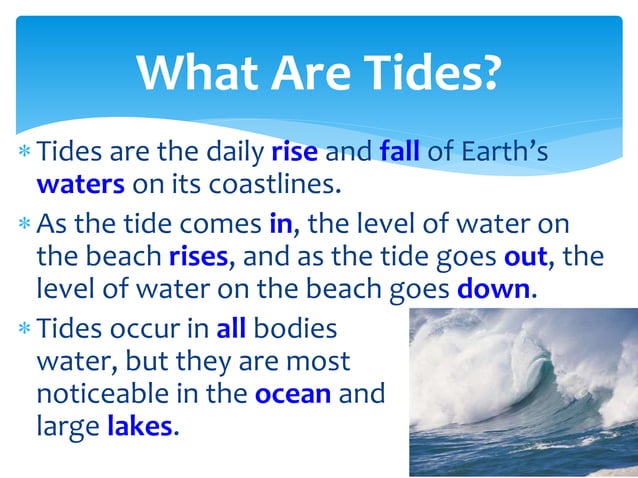 The Definition of High Tide and Low Tide | PPTX | Geography | Science