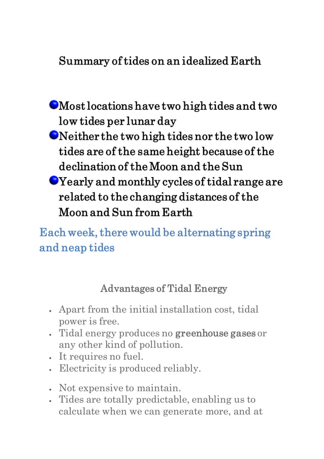 Tides and generating forces | DOCX