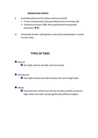 Tides and generating forces | DOCX