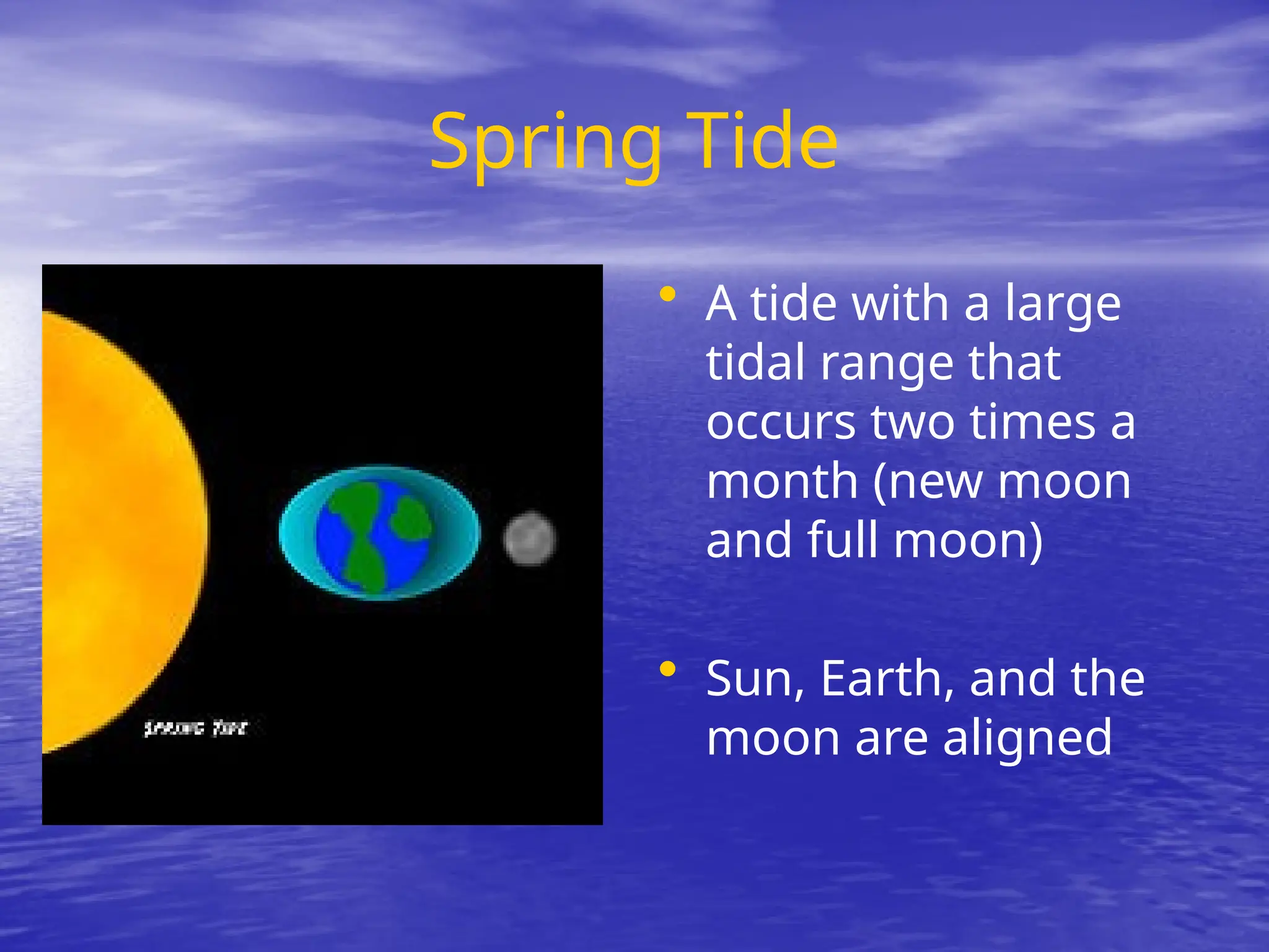 Tides PPT about Tides,spring tides,neap tides etc | PPTX