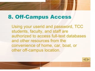 Welcome to the Tidewater Community College Libraries | PPT