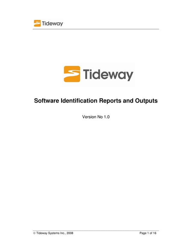 Tideway Software Identification | PDF