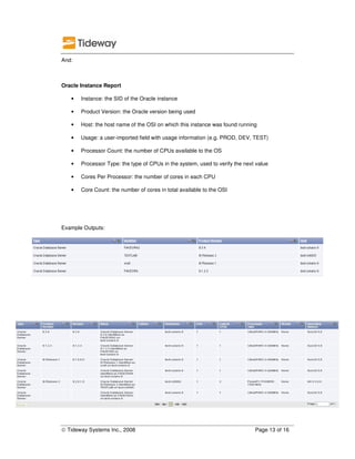 Tideway Software Identification | PDF