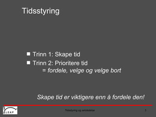 Tidsstyring og selvledelse | PPT