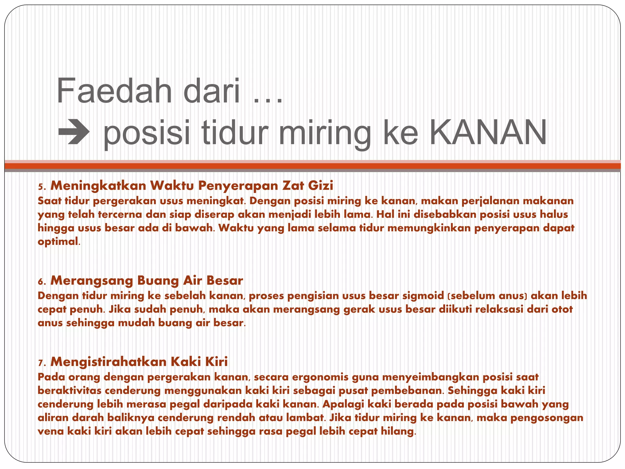 Tidur ala rasulullah saw | PPT