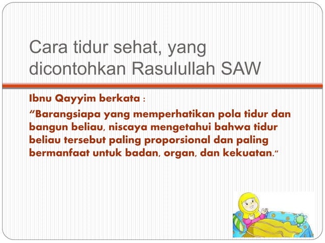 Tidur ala rasulullah saw | PPT