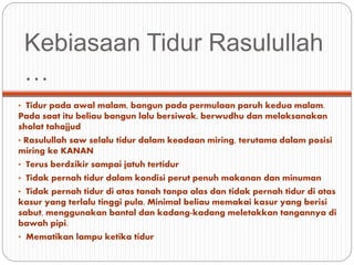 Tidur ala rasulullah saw | PPT