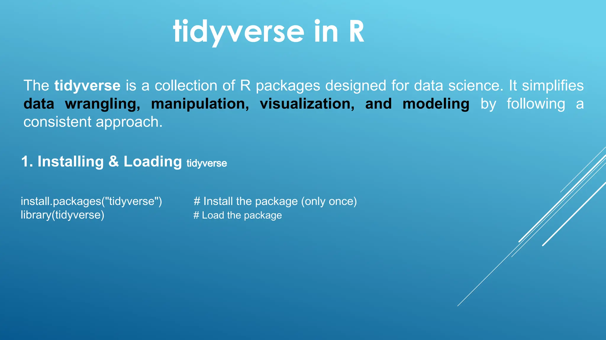 What is tidyverse in R languages and different packages | PPTX