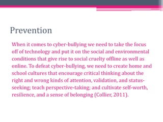 Tie digital citizenship project cyberbullying | PPTX