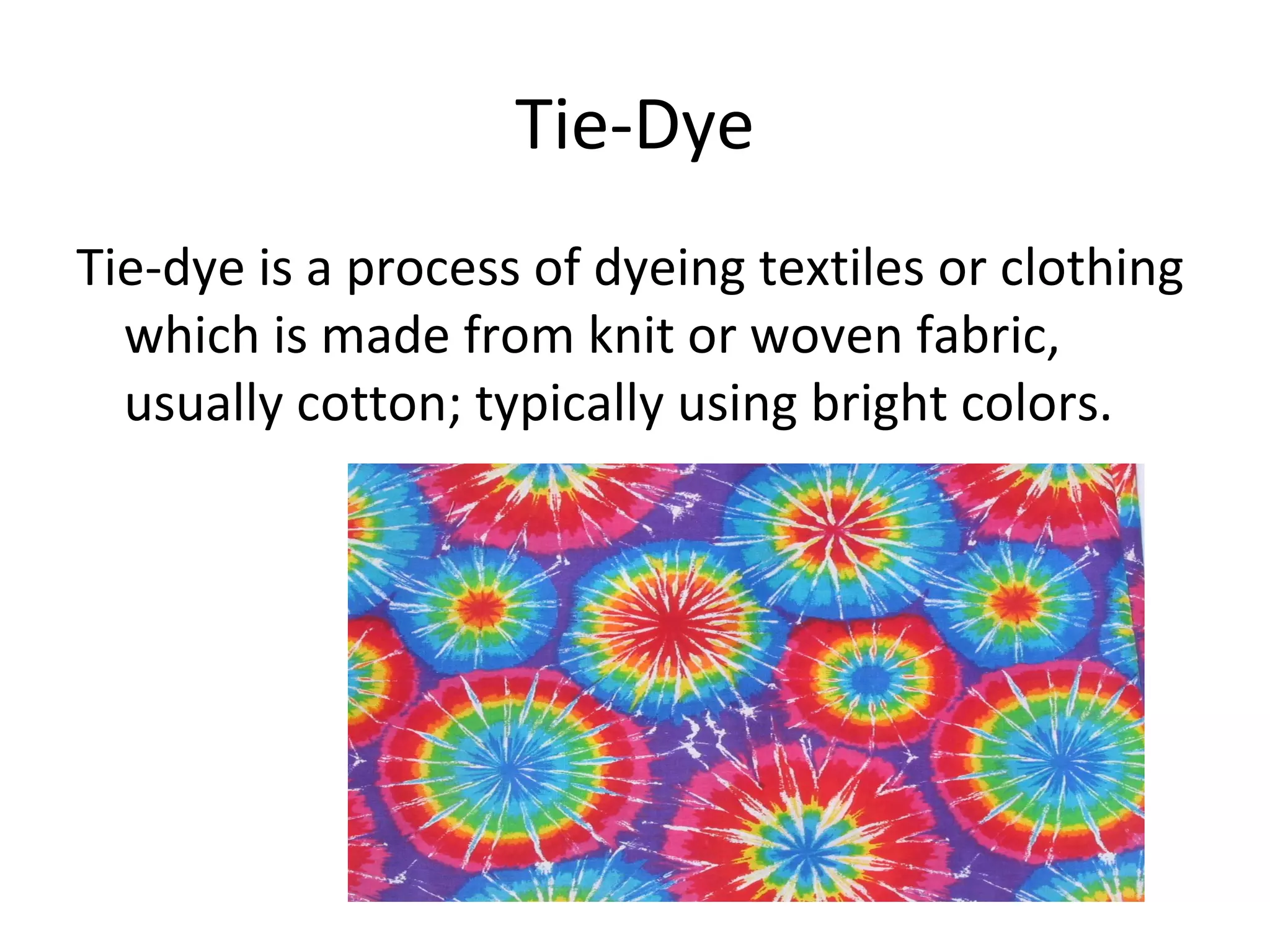 Tie Dye & Batik PowerPoint | PPT