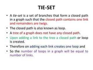 Tie set and tie-set matrix | PPTX