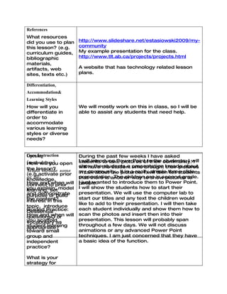 Tie300 Lesson Plan | PDF