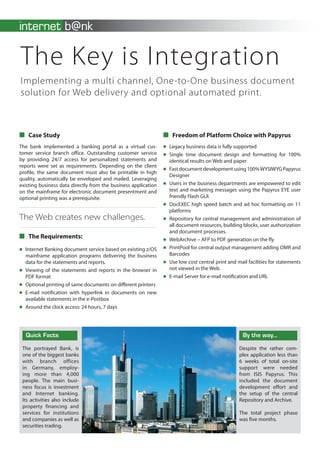 eCommunication - Turning Green Into Gold - Technology Innovation Brochure by ISIS Papyrus ...