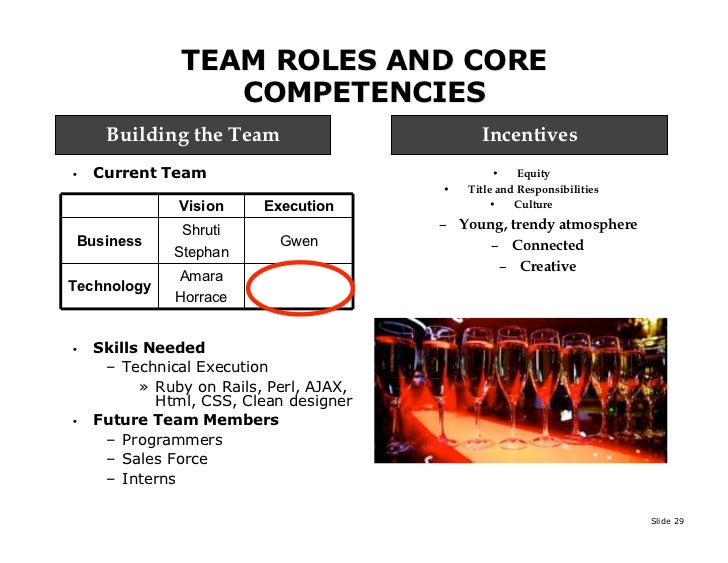 TEAM ROLES AND CORE COMPETENCIES