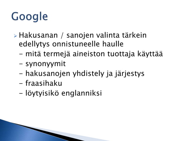 Tiedonhallintataitoja lukiolaisille | PPTX