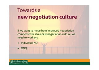 Negotiation Management: Katia Tielemans | PDF