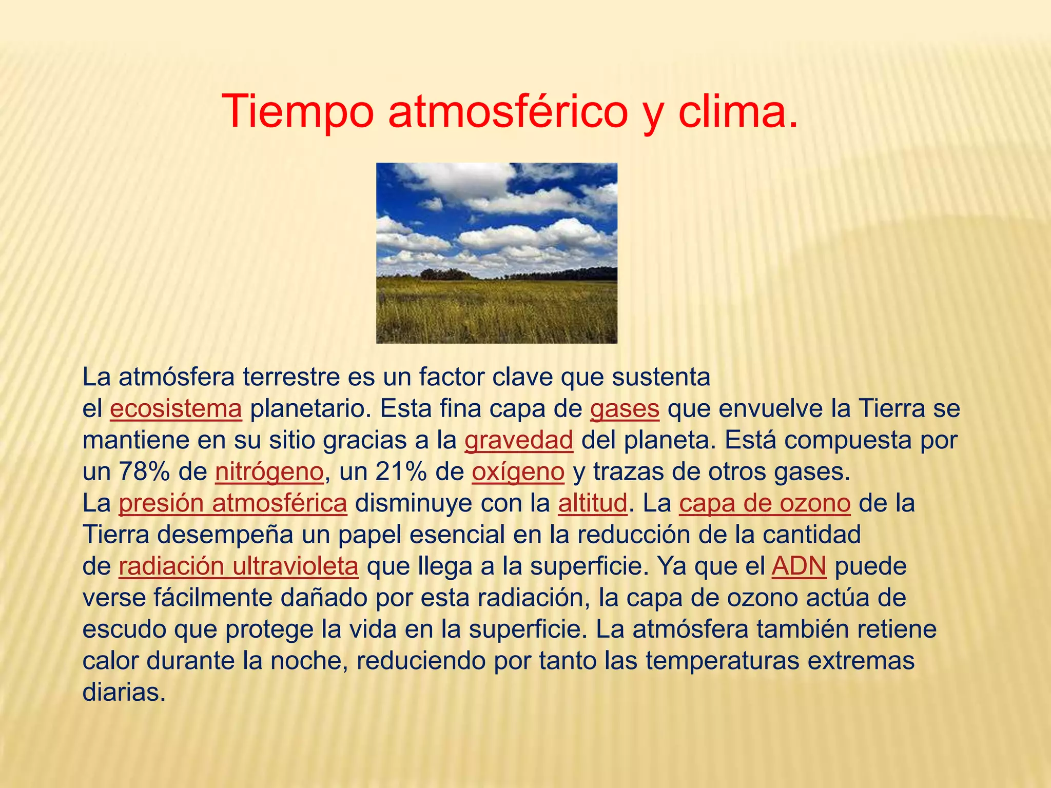 tiempo atmosférico y clima. | PPT