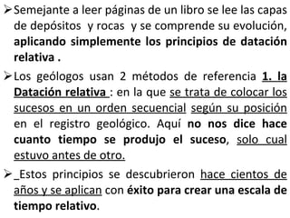 Tiempo en geologia y datacion relativa absoluta, | PPT