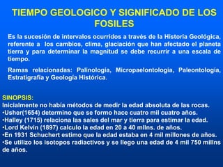TIEMPO GEOLOGICOS Y METODOS DE DATACIONES | PPT