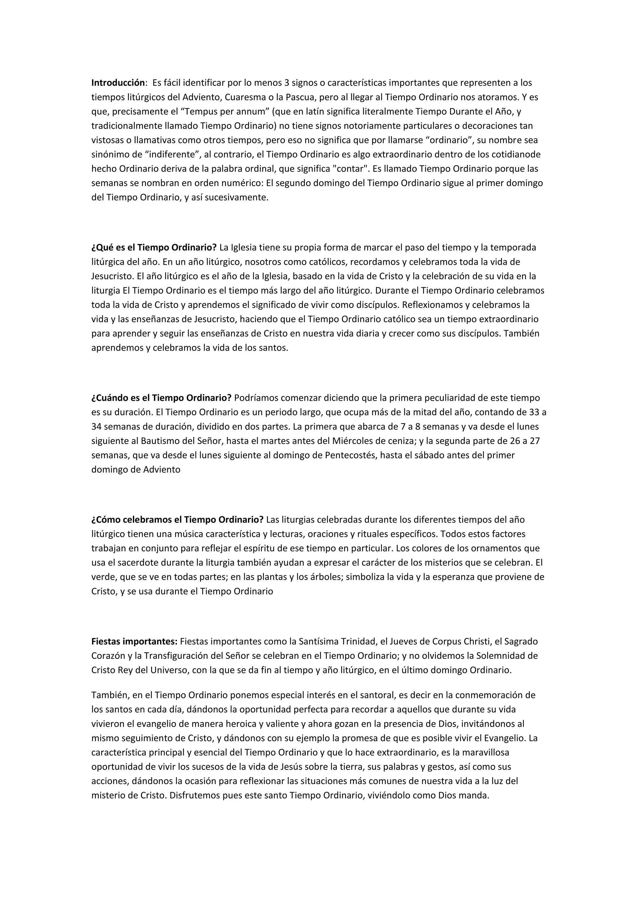 TIEMP ORDINARIO. todo lo QUE NECESITESdocx | DOCX