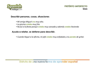 Tiempos Pasados de Indicativo (clases de ELE) | PDF