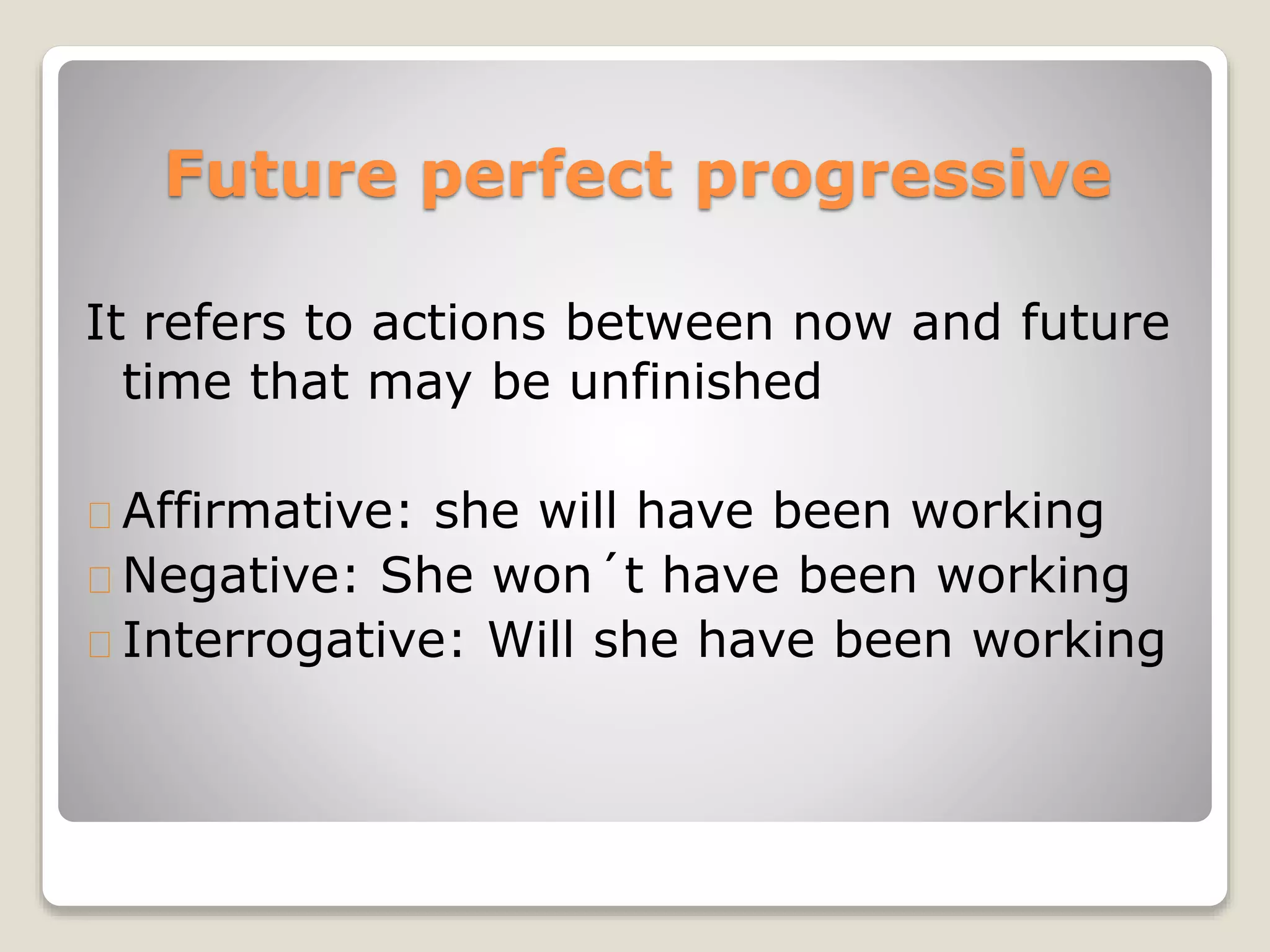 Tiempos perfectos | PPT