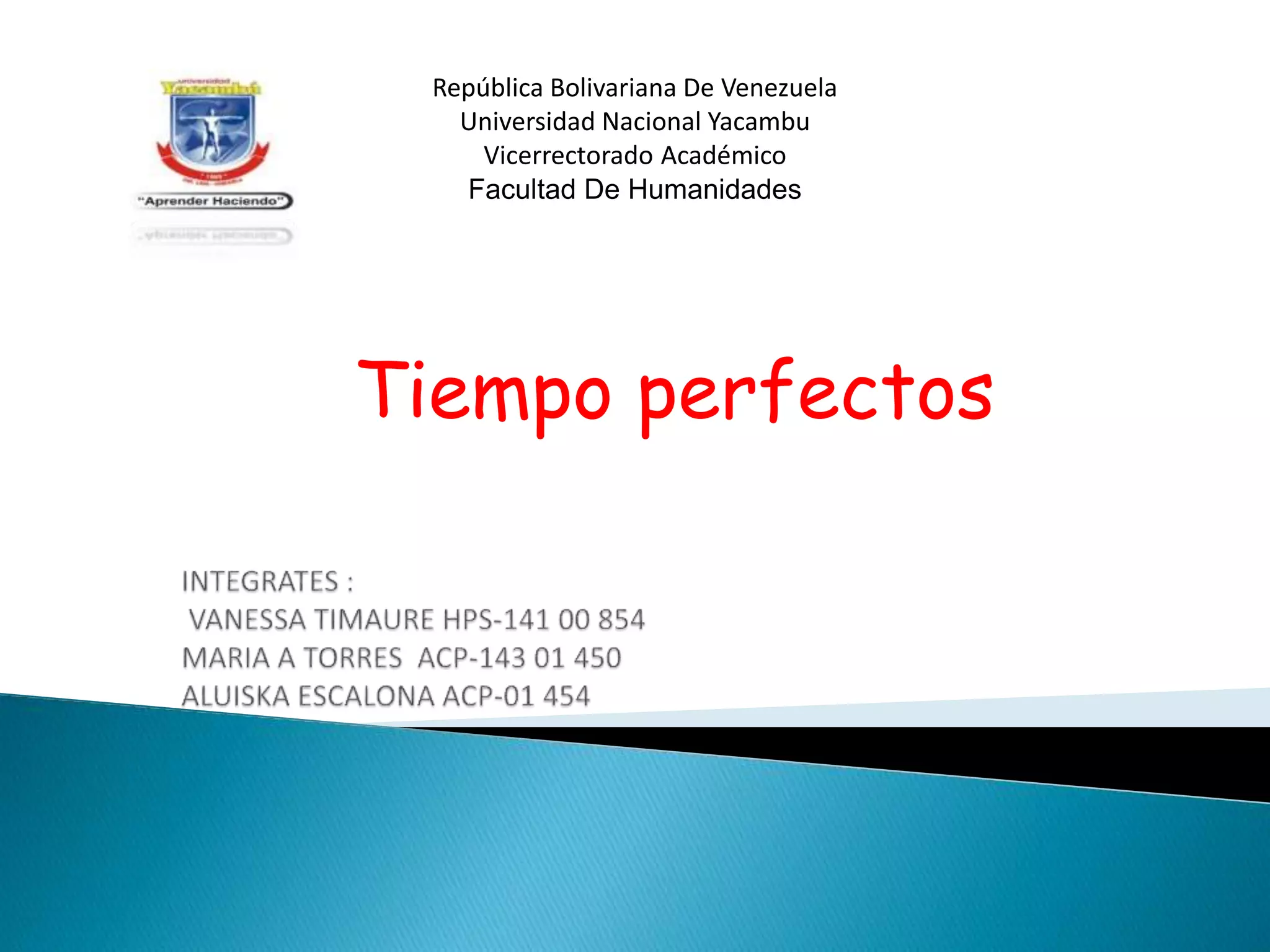 Tiempos perfectos | PPTX