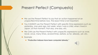 Tiempos simples y tiempos compuestos | PPTX