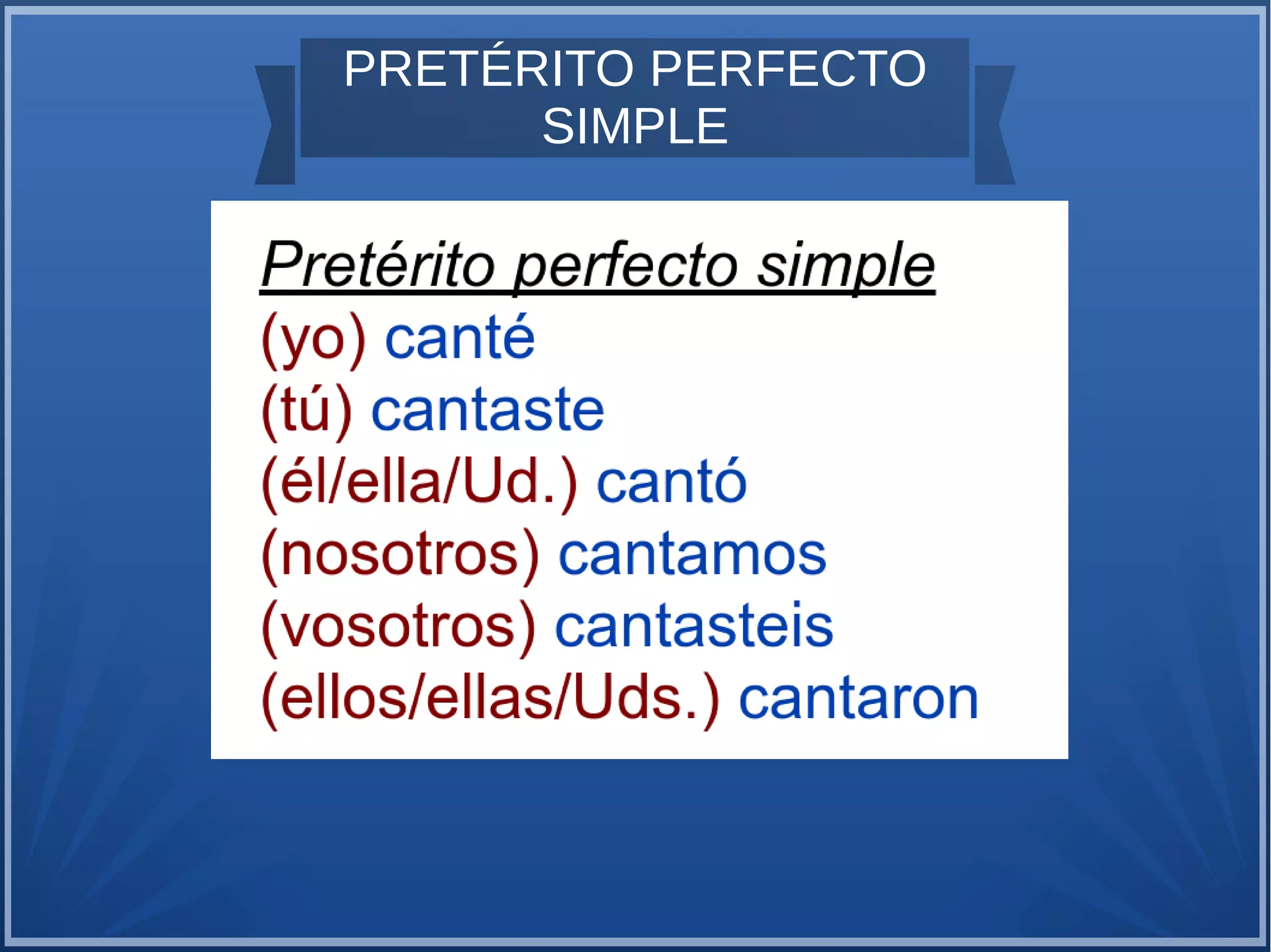 Tiempos verbales indicativo | ODP