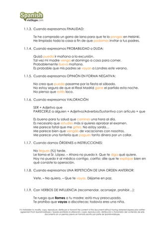 Spanish Subjunctive - Verb Tenses | PDF